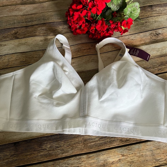 Cacique | Intimates & Sleepwear | Cacique White Cotton No Wire Bra Size ...